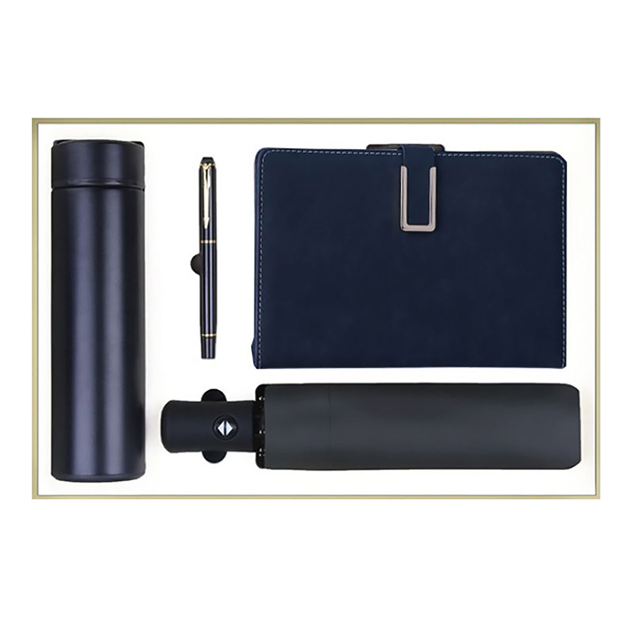 Corporate Premium Gifts Set - Thermos Flask, Umbrella, Notebook with ...