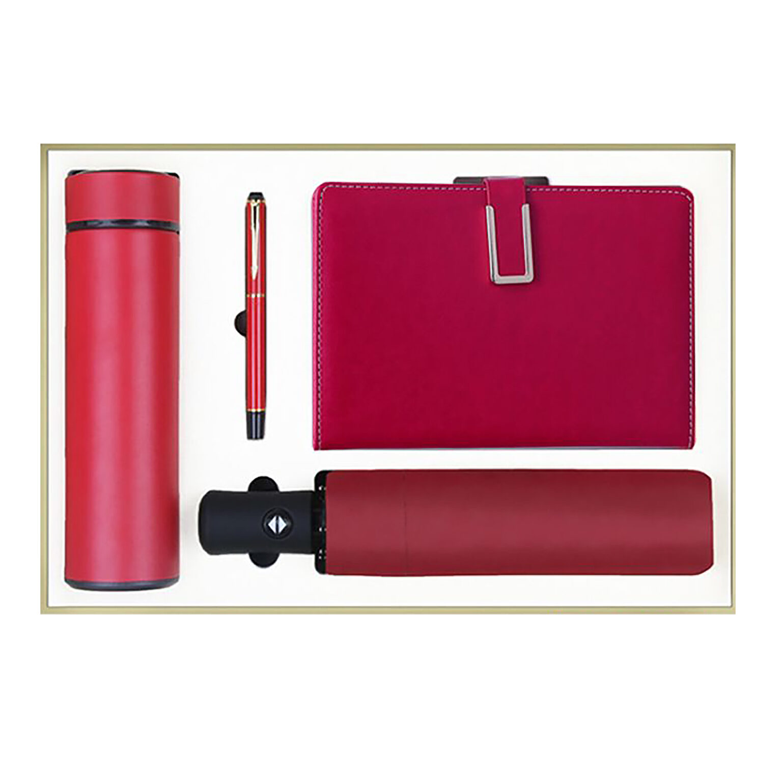 Corporate Premium Gifts Set - Thermos Flask, Umbrella, Notebook with ...